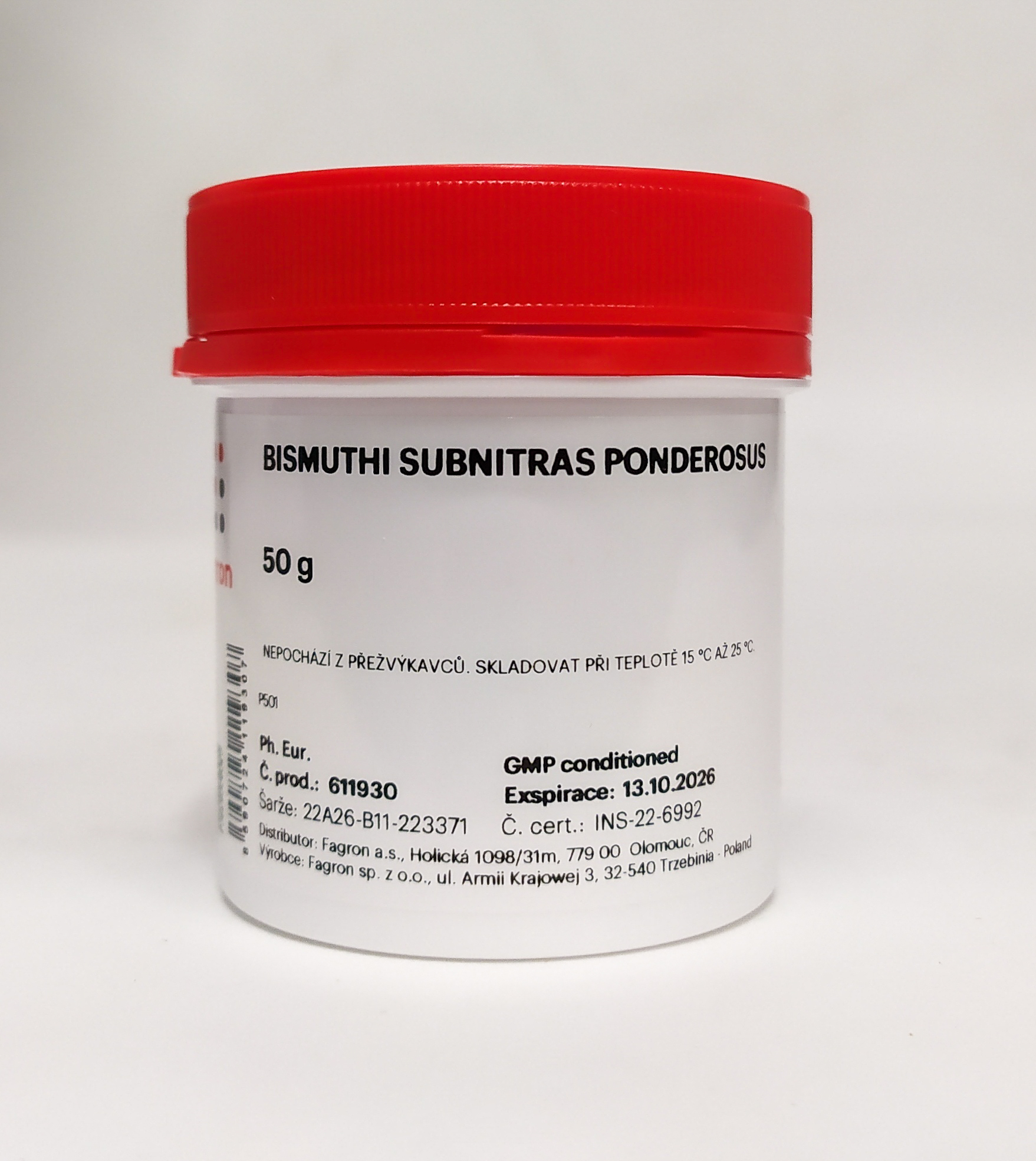 Bismuthi subnitras ponderosus | Fagron a.s.