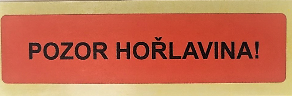 Samolepici etiketa Pozor horl! 50x12mm IV/8 100 ks | Fagron a.s.