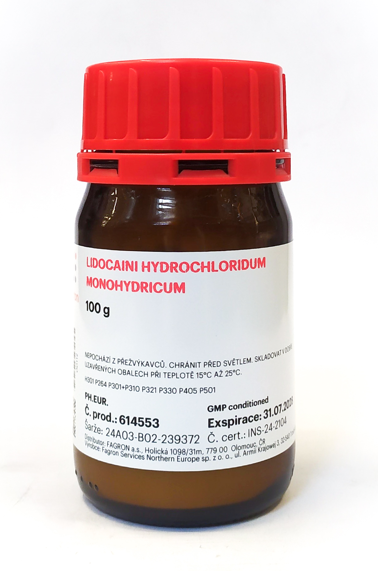Lidocaini hydrochloridum monohydricum | Fagron a.s.